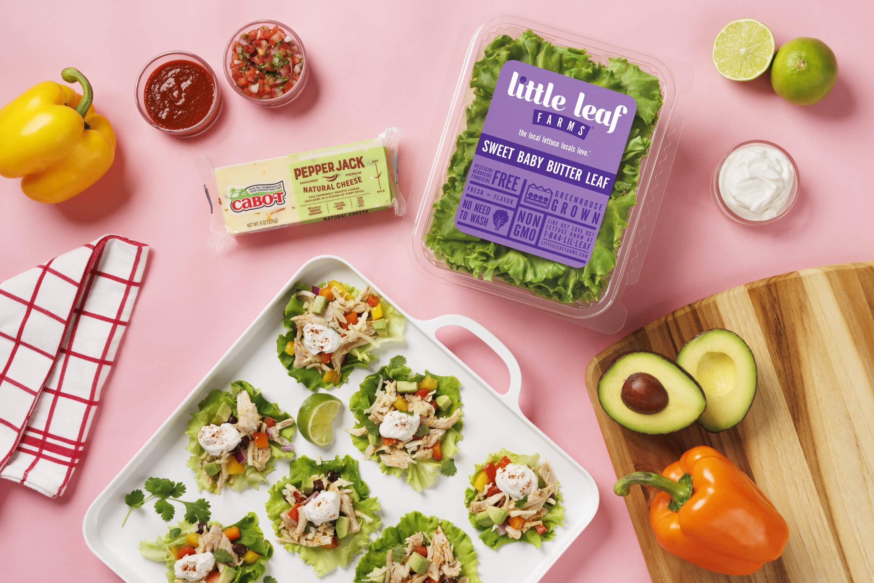 Mexican Chicken Salad Lettuce Cups - Little Leaf Farms